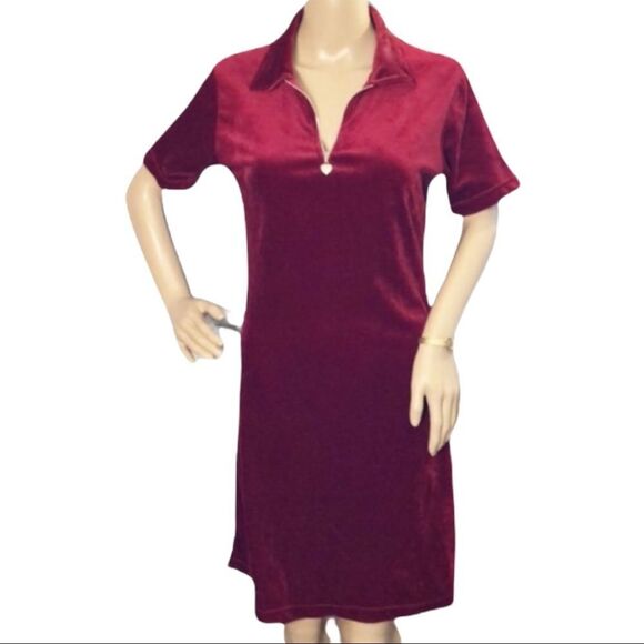 Vintage | Dresses | Vintage Us Three Red Velvet Bodycon Dress 99s Y2k ...